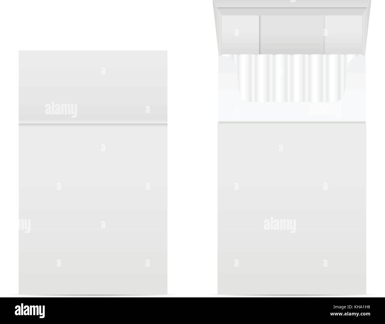 Cigarette box set on a white background Stock Vector Image & Art - Alamy