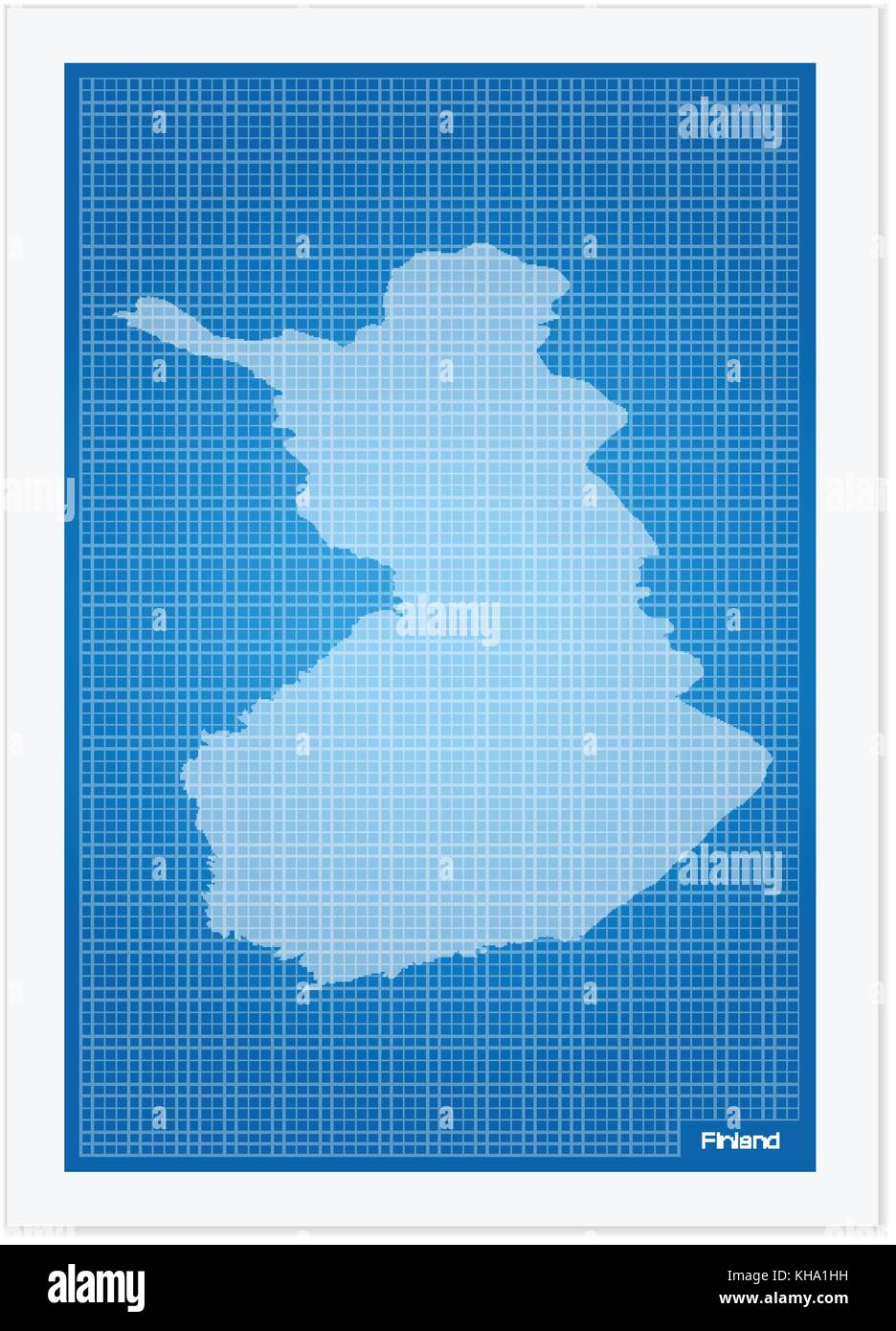 Finland on blueprint on a white background Stock Vector Image & Art - Alamy