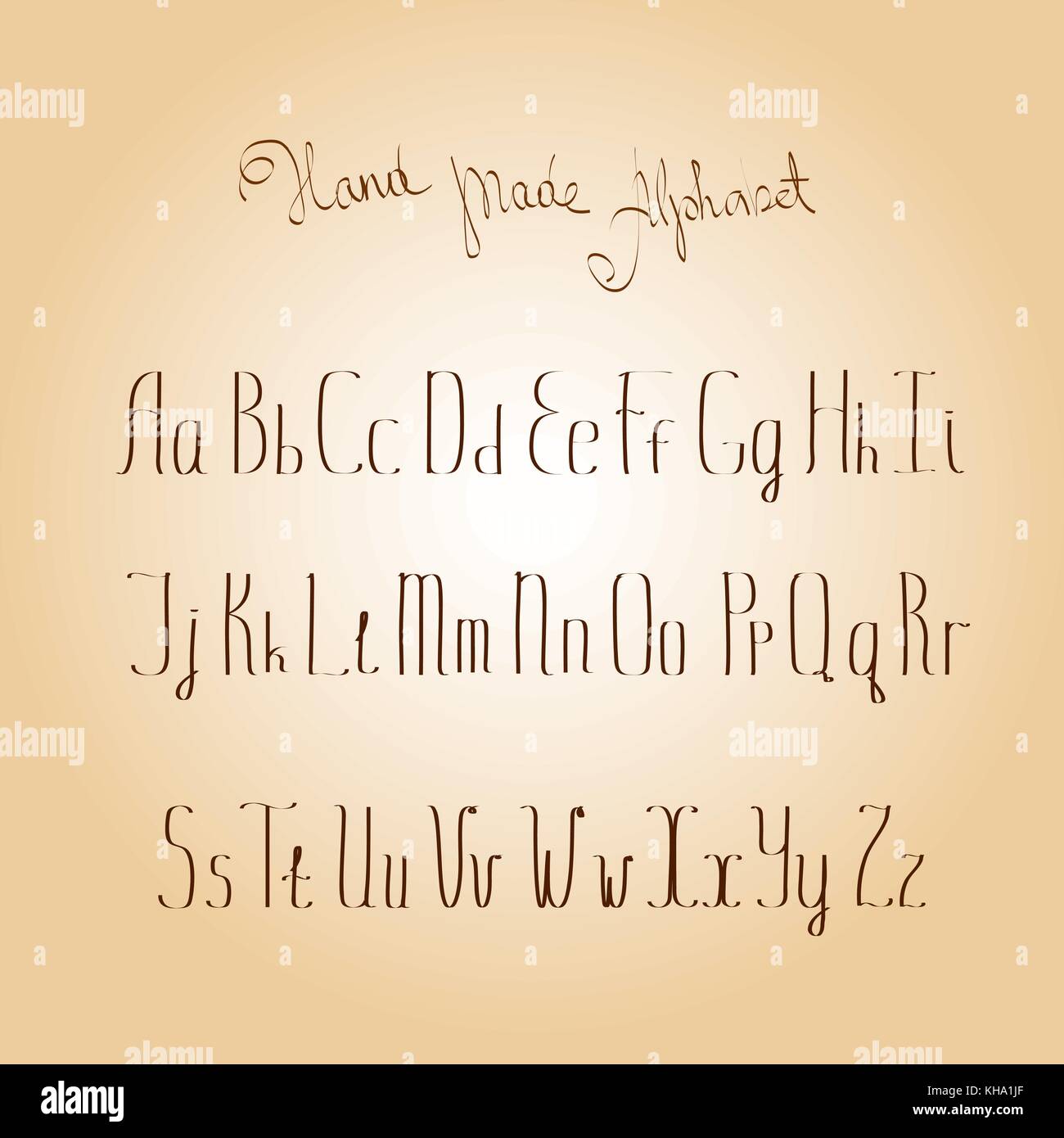 Vector alphabet. Hand drawn letters Stock Vector Image & Art - Alamy