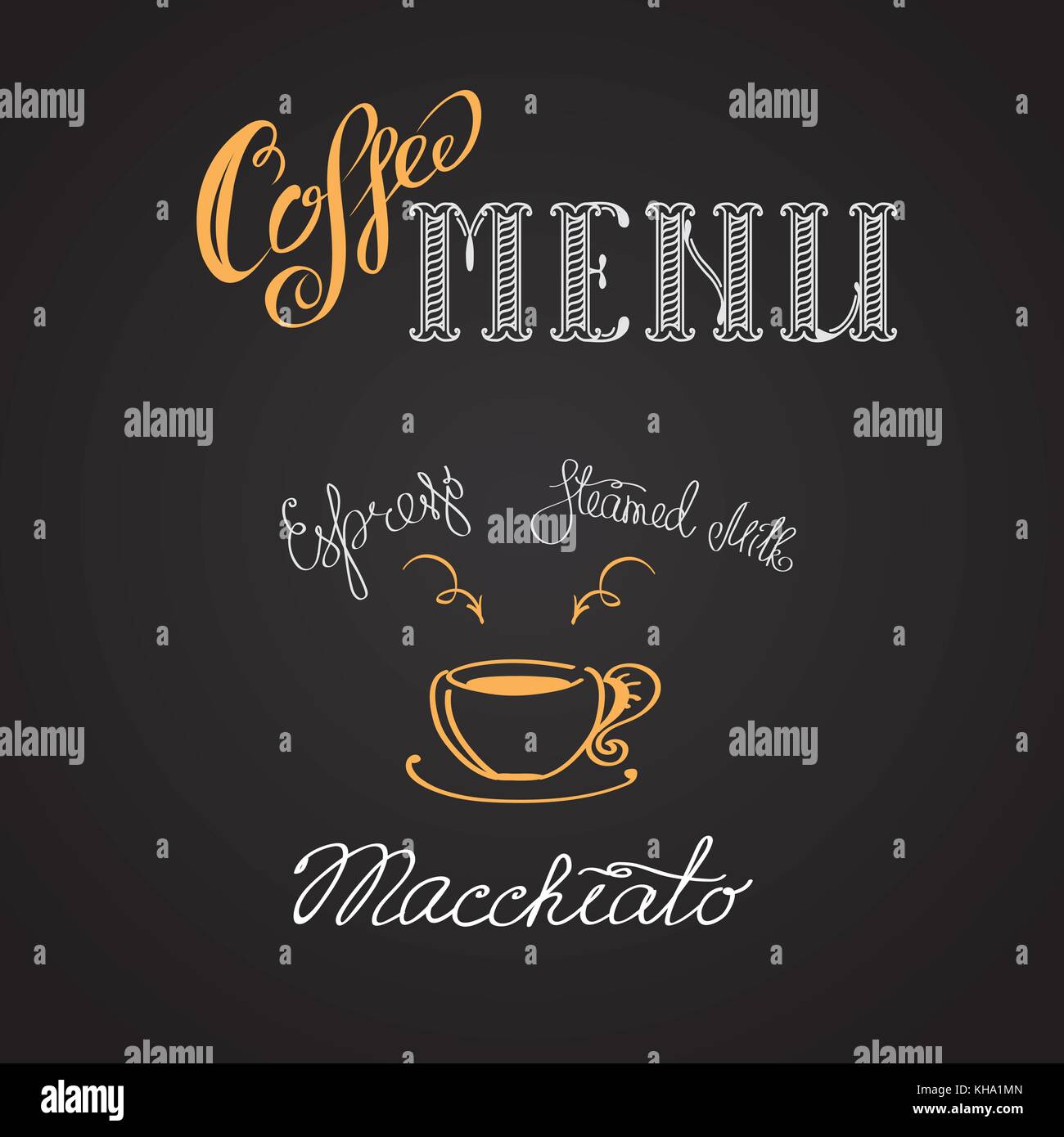 Coffee macchiato, hand drawing vector illustration Stock Vector Image ...