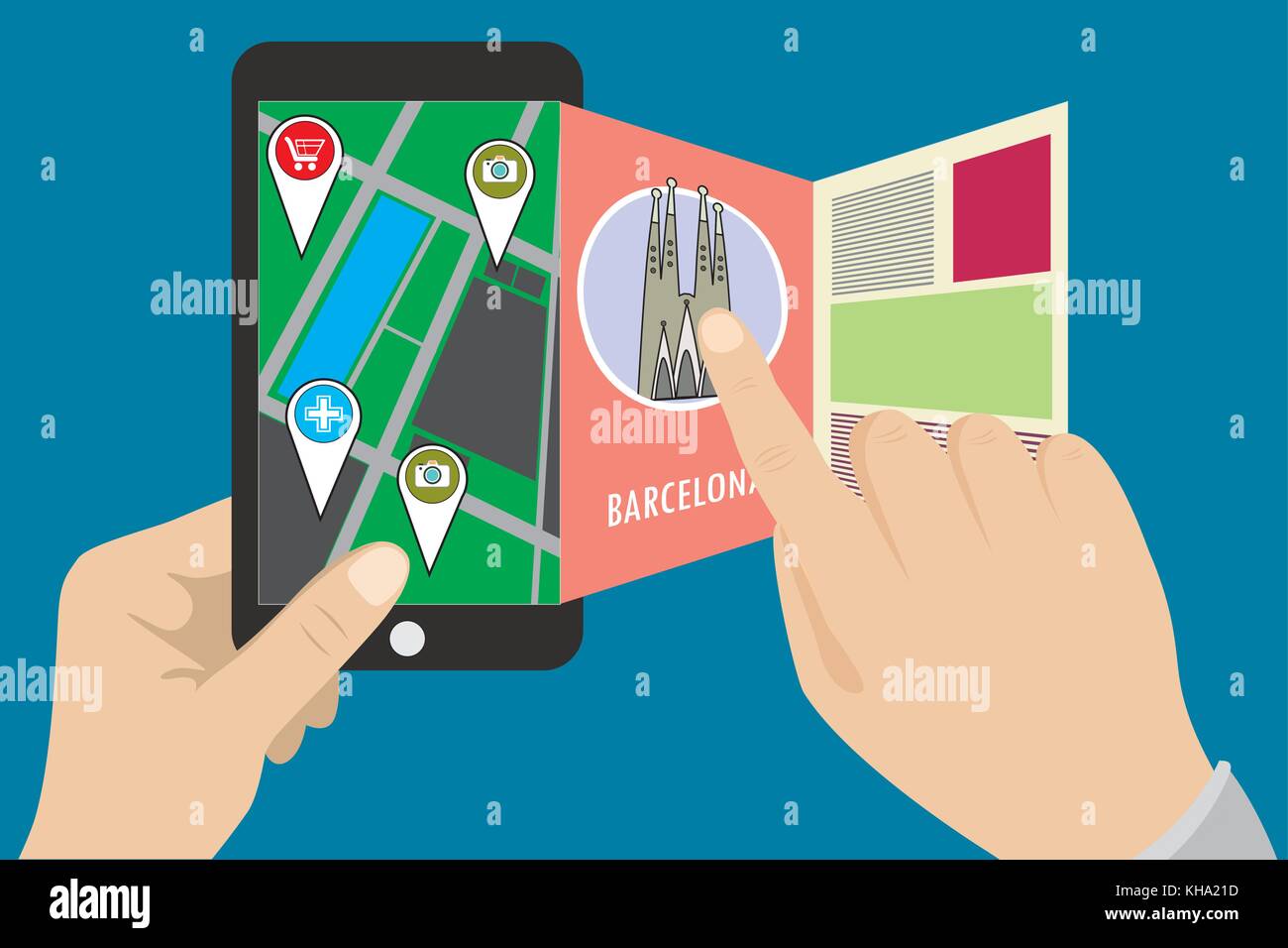 News app on smartphone Stock Vector Images - Alamy