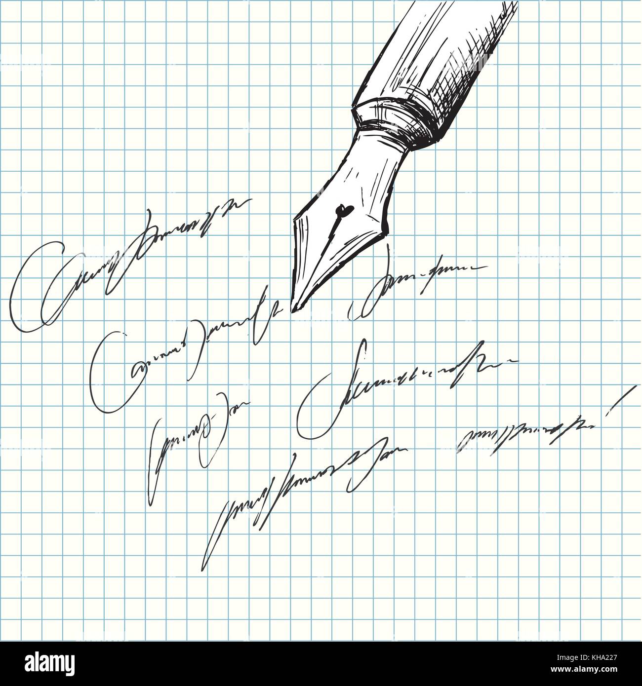 Black pen inscription Stock Vector Images - Alamy