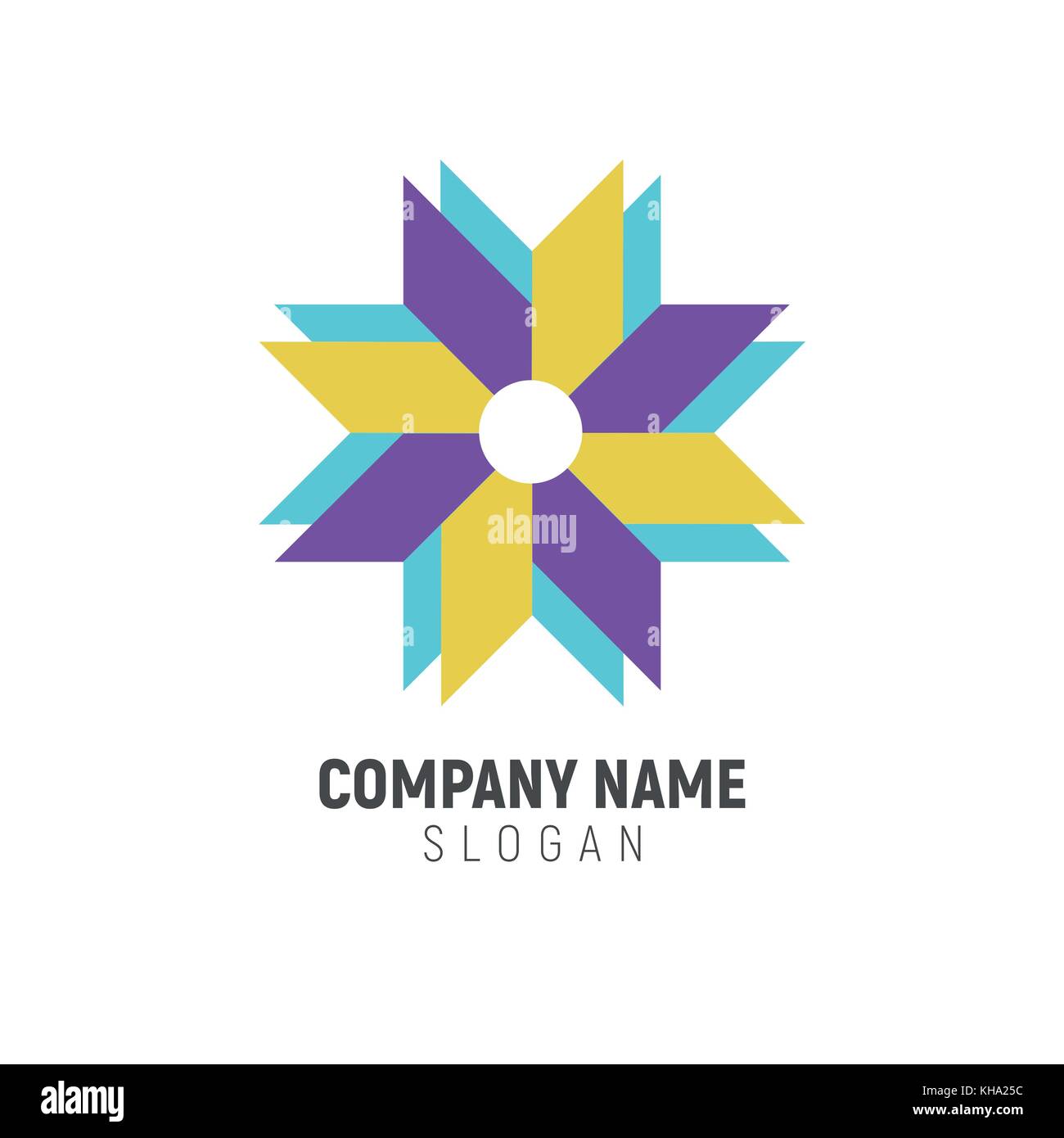 Geometric Star Logo Design Vector Graphic Template Stock Vector Image ...