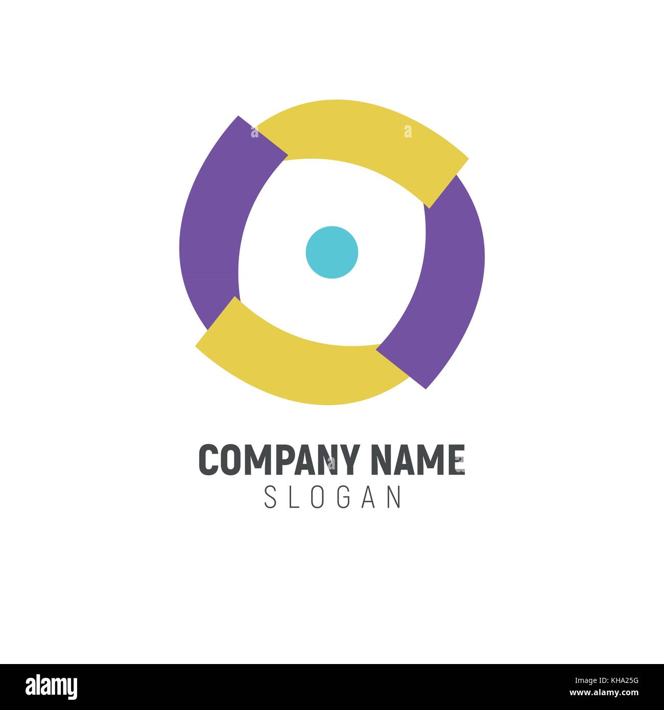 Simple Loop Geometric Logo Design Vector Graphic Template Stock Vector ...