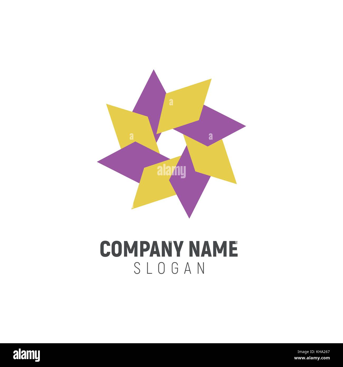 Spiral Star Logo Design Vector Graphic Template Stock Vector Image ...