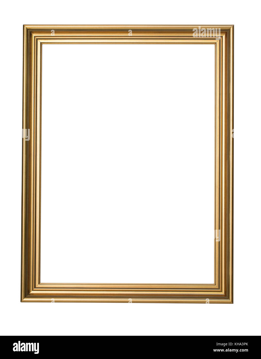 Gold frame,wooden frame for painting or picture on white background ...