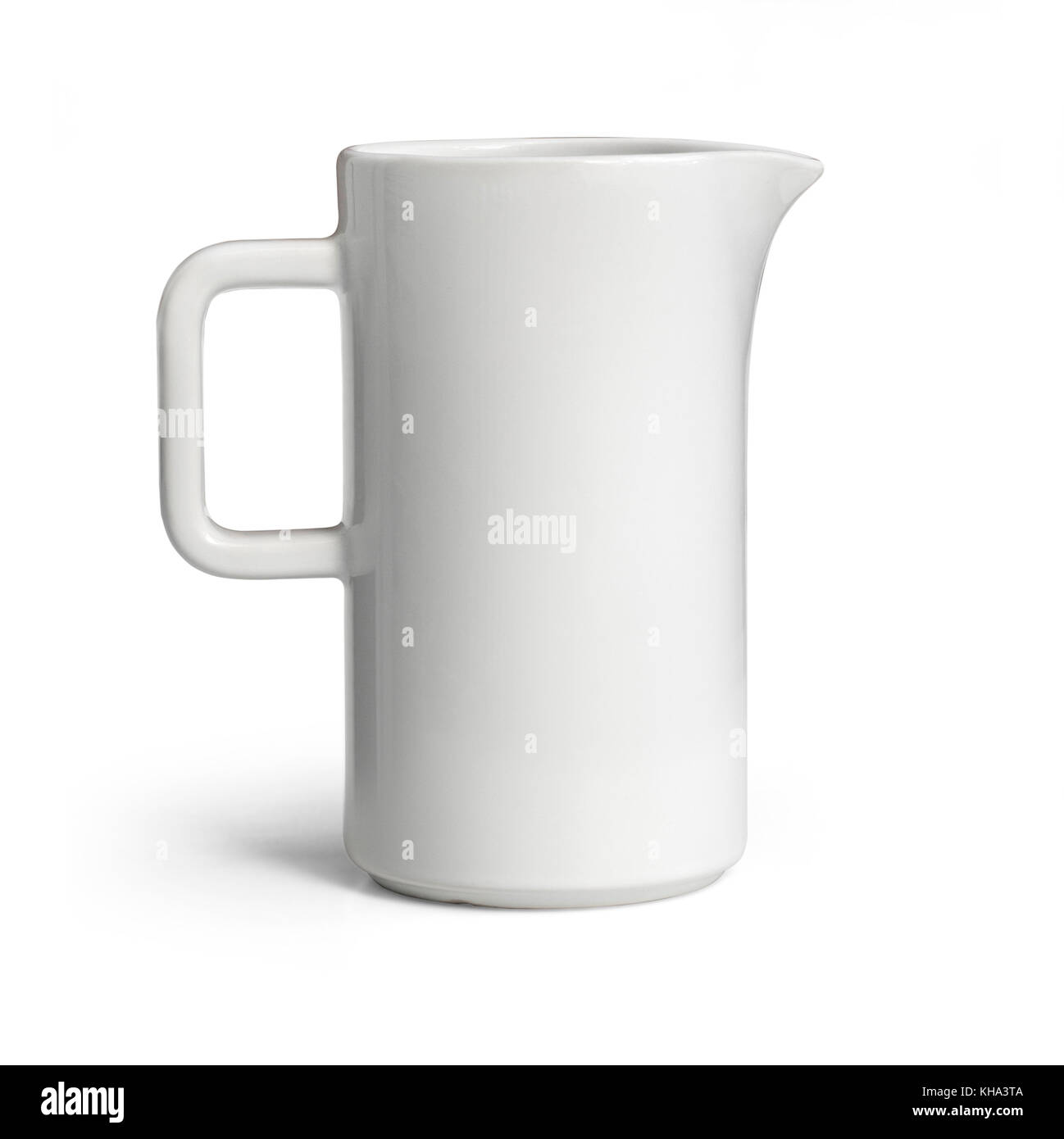 White ceramic pitcher isolated on white with clipping path Stock Photo ...