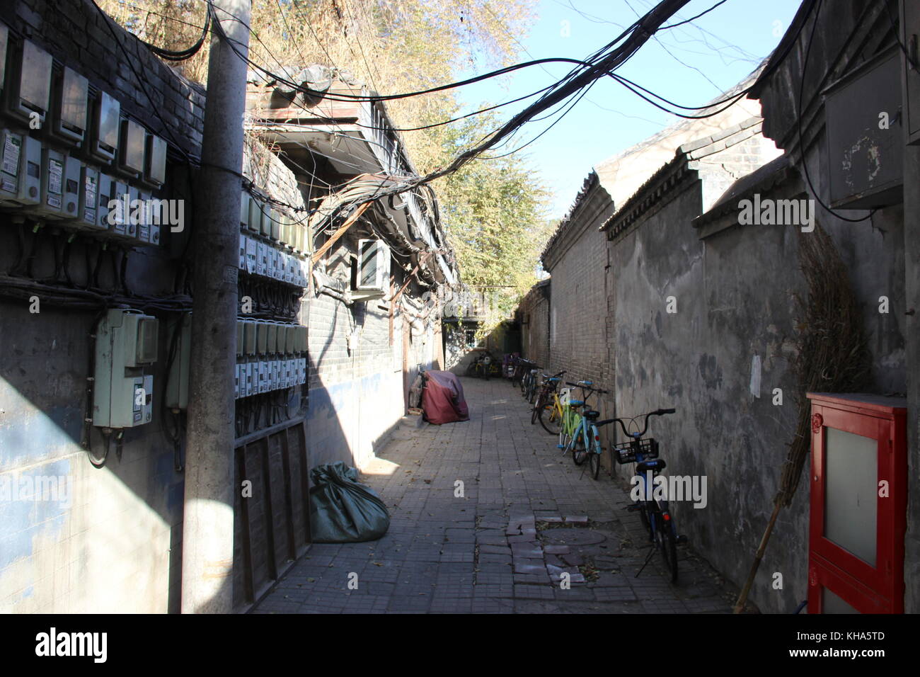 Quaint Traditional Alleys in a Chinese Residential Neighborhood (Hutong ...