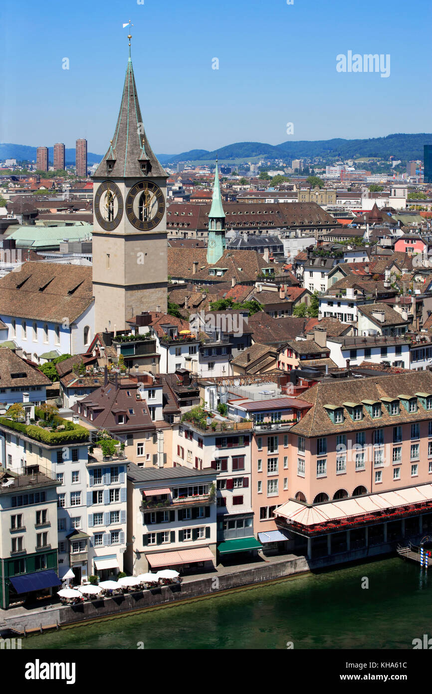 Photo of the cityscape of Zurich, Switzerland. Taken from a church ...