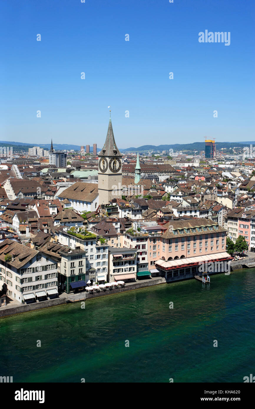 Photo of the cityscape of Zurich, Switzerland. Taken from a church ...