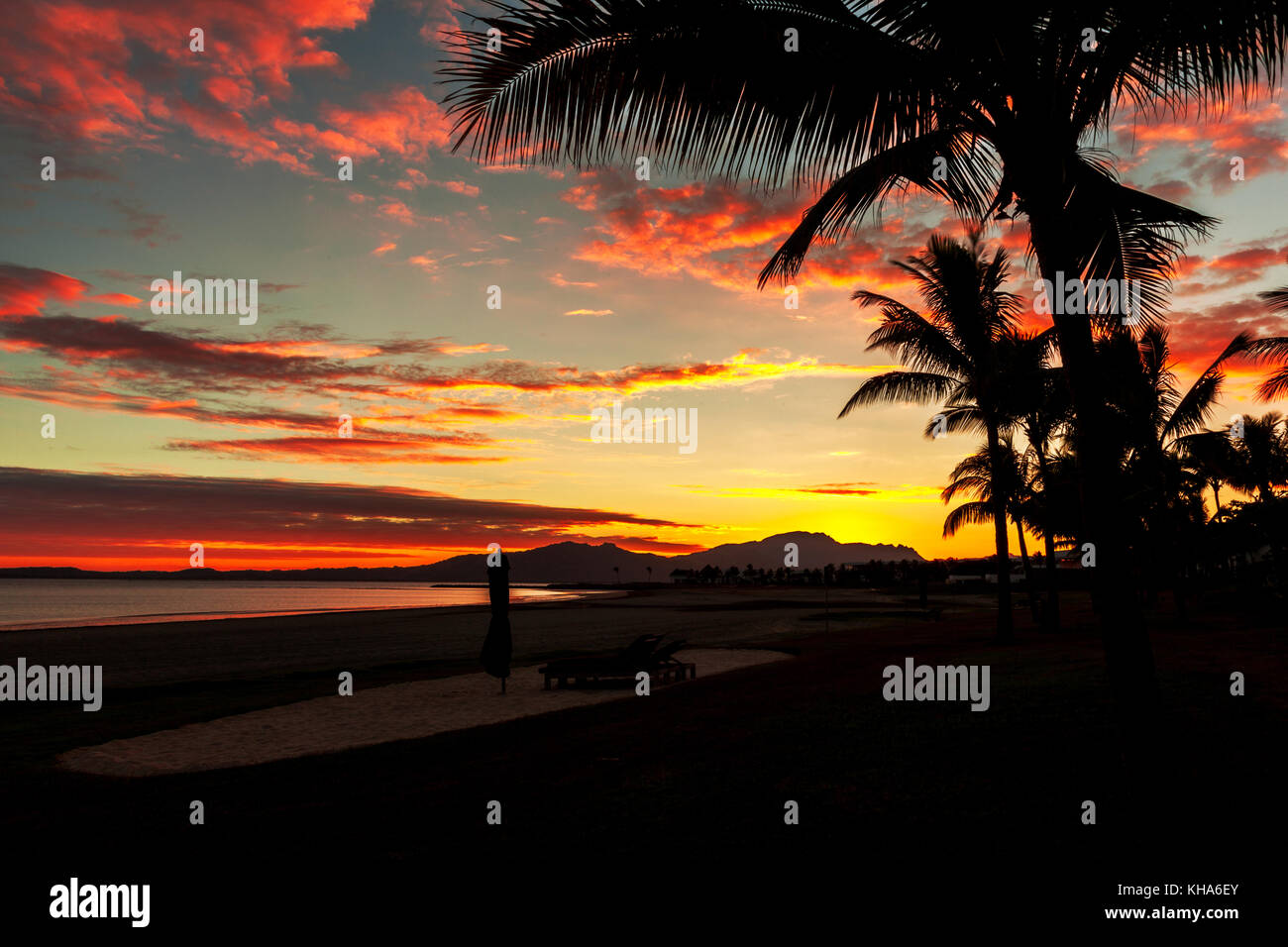 The magical sunset colours of the twilight hours. The photo taken on ...