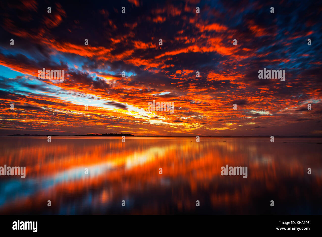 The magical sunset colours of the twilight hours. The photo taken on ...