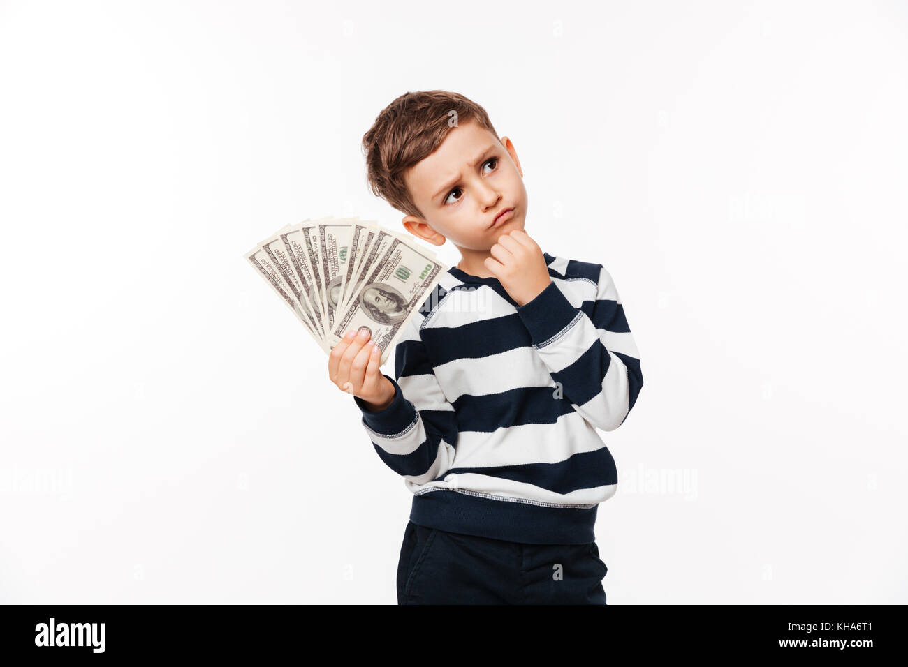 Child holding one dollar bill hi-res stock photography and images - Alamy