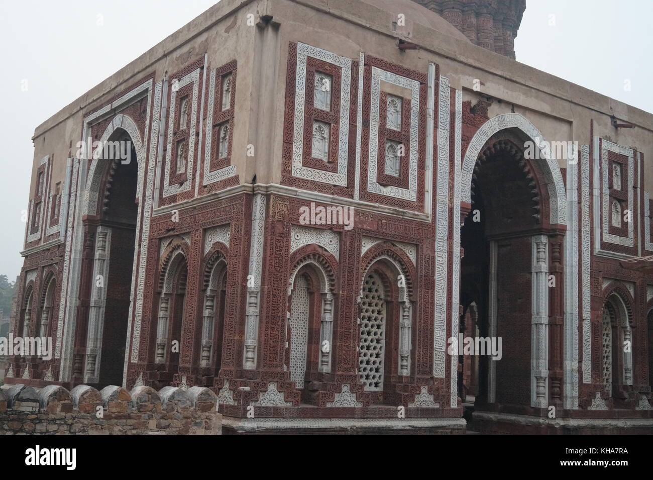 Qutub Minar-Beautiful piece of Mughal architecture in India Stock Photo ...
