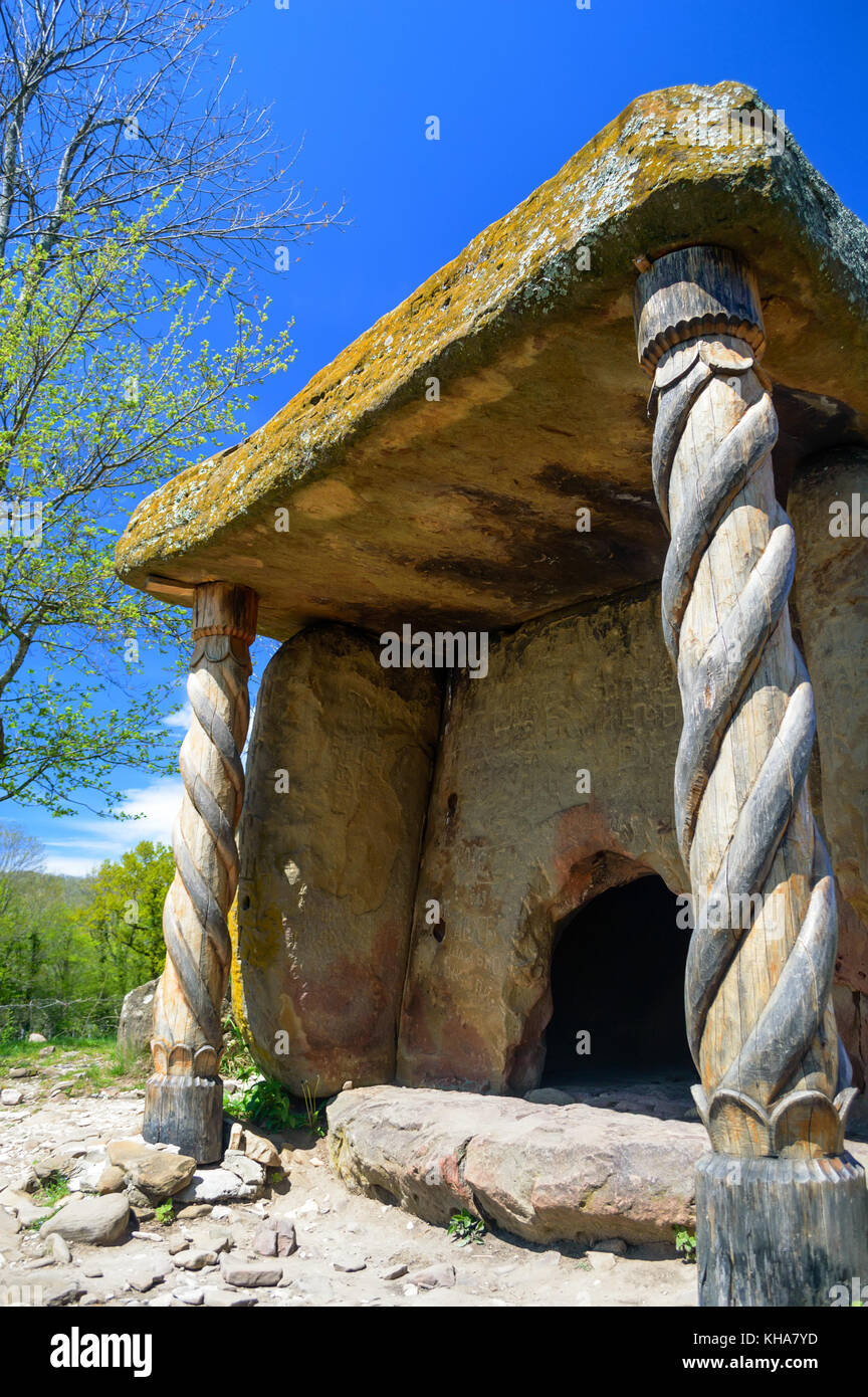 Beautiful stone dolmen in Caucasus Stock Photo - Alamy