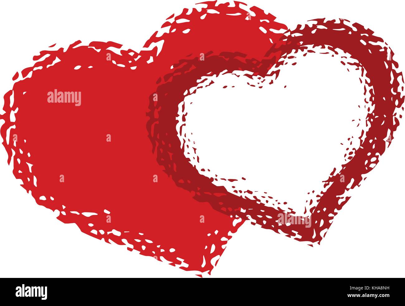 two hearts - vector illustration Stock Vector Image & Art - Alamy