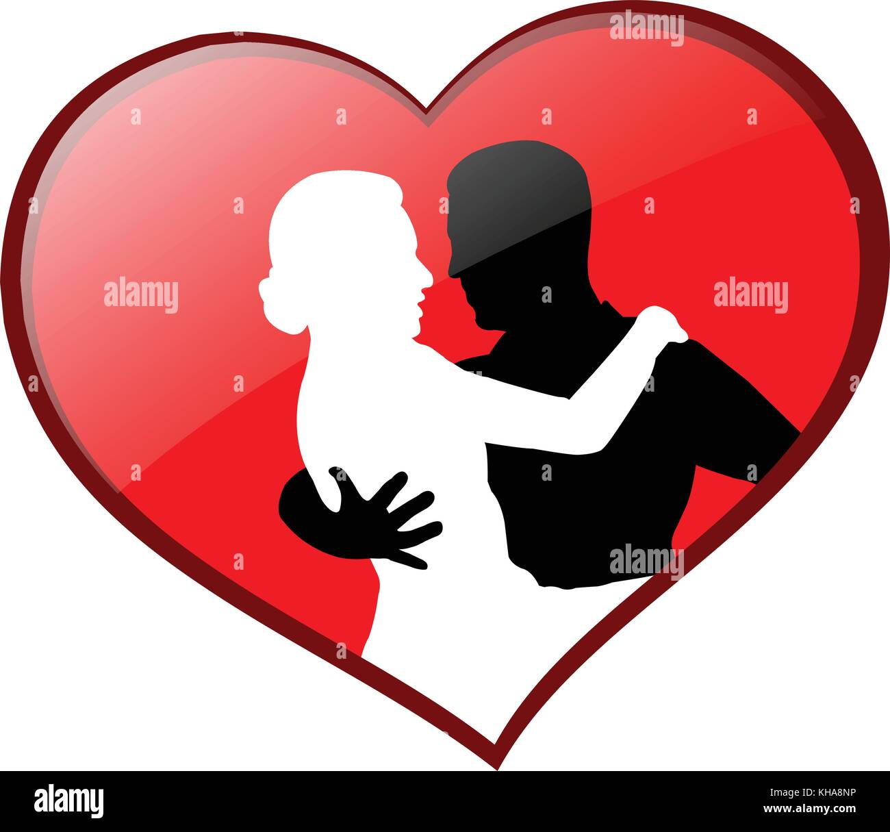 Couple heart vector Stock Vector Images - Alamy