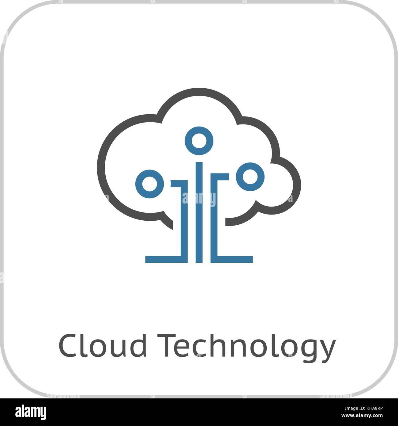 Cloud Technology Icon Stock Vector Image & Art - Alamy