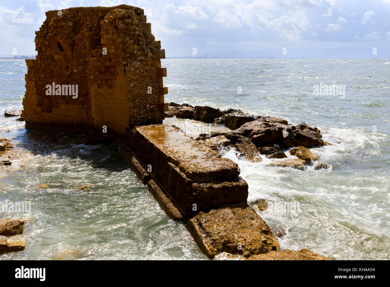 Street view of Acre, UNESCO World Heritage Site, continuously inhabited ...