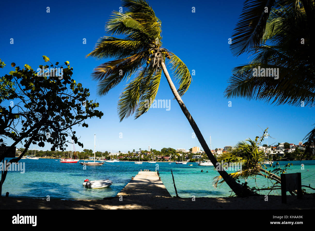 Dock, Gosier island, Guadeloupe, France Stock Photo - Alamy