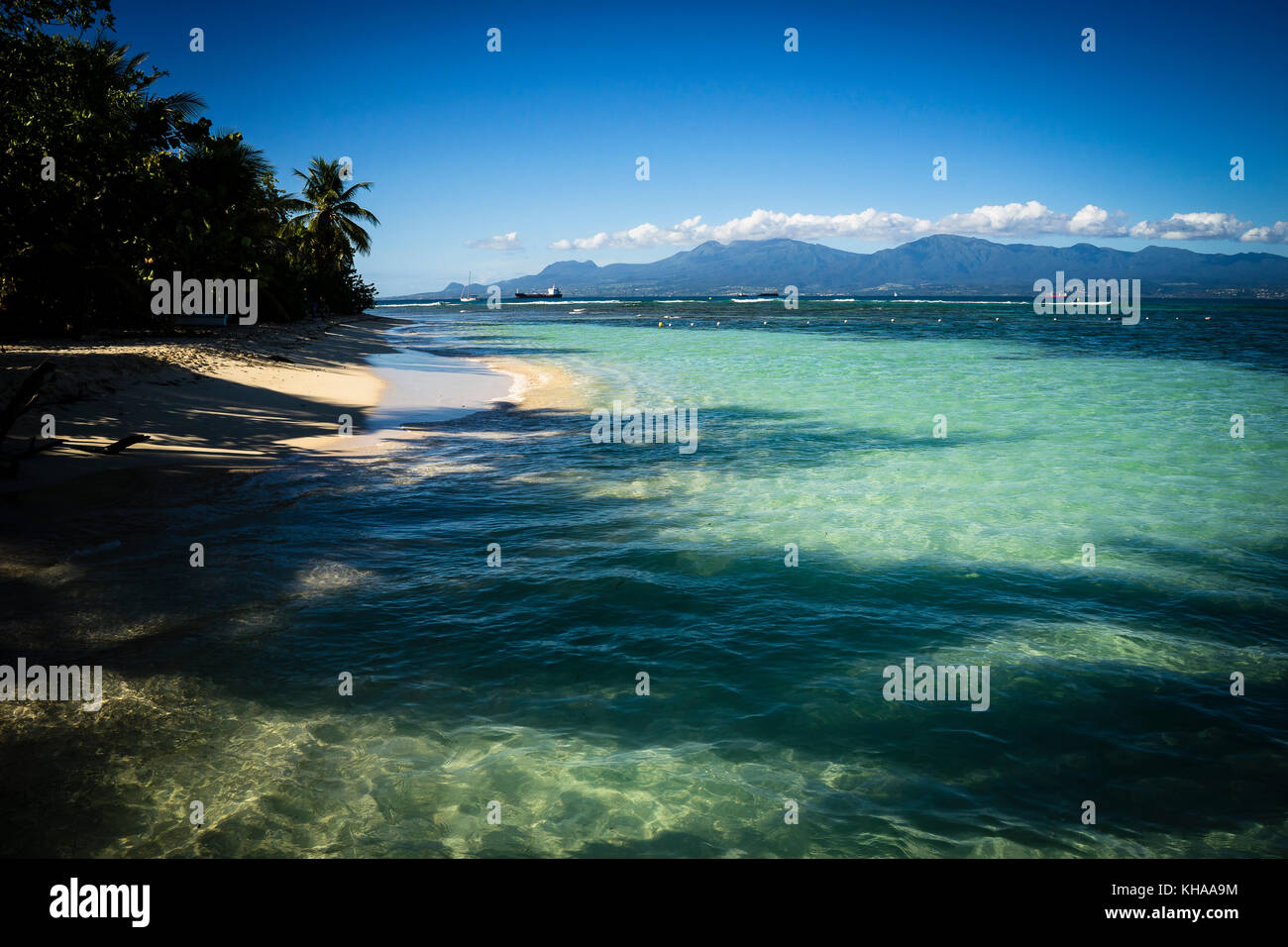 Beach and sea, Gosier island, Guadeloupe, France Stock Photo - Alamy
