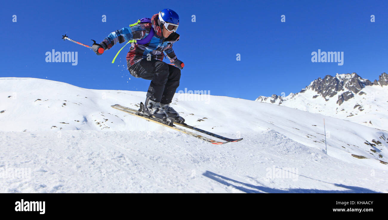Winter sports, ski. Jump Stock Photo - Alamy