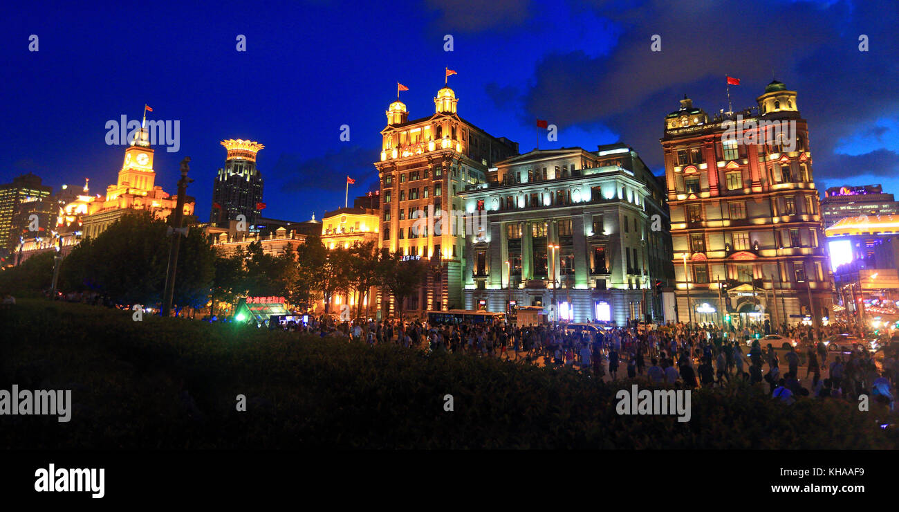 Asia, China, Shanghai.. The bund. Bund center Stock Photo - Alamy