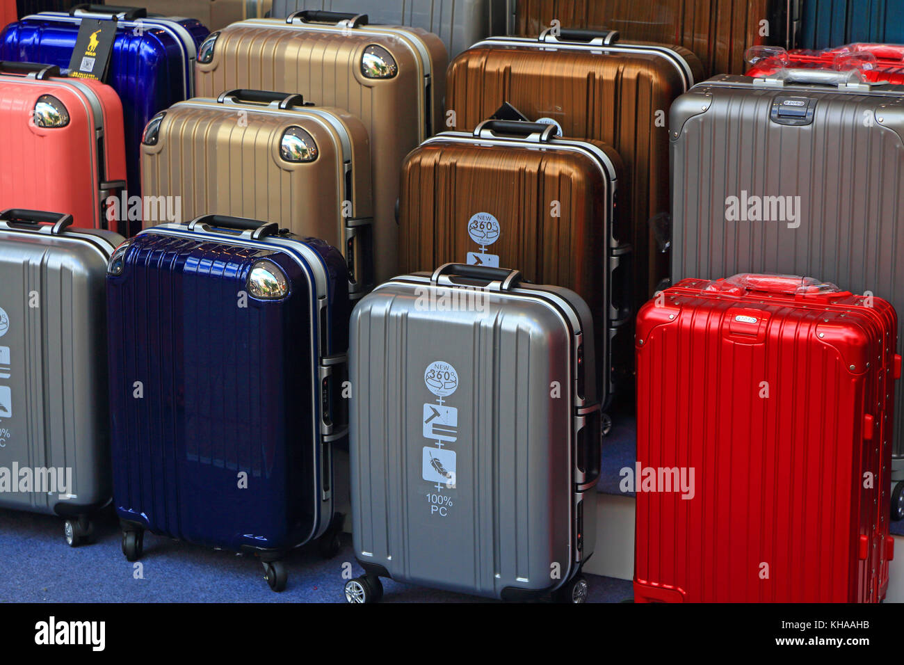 Asia, China, Shanghai. Suitcases Stock Photo - Alamy