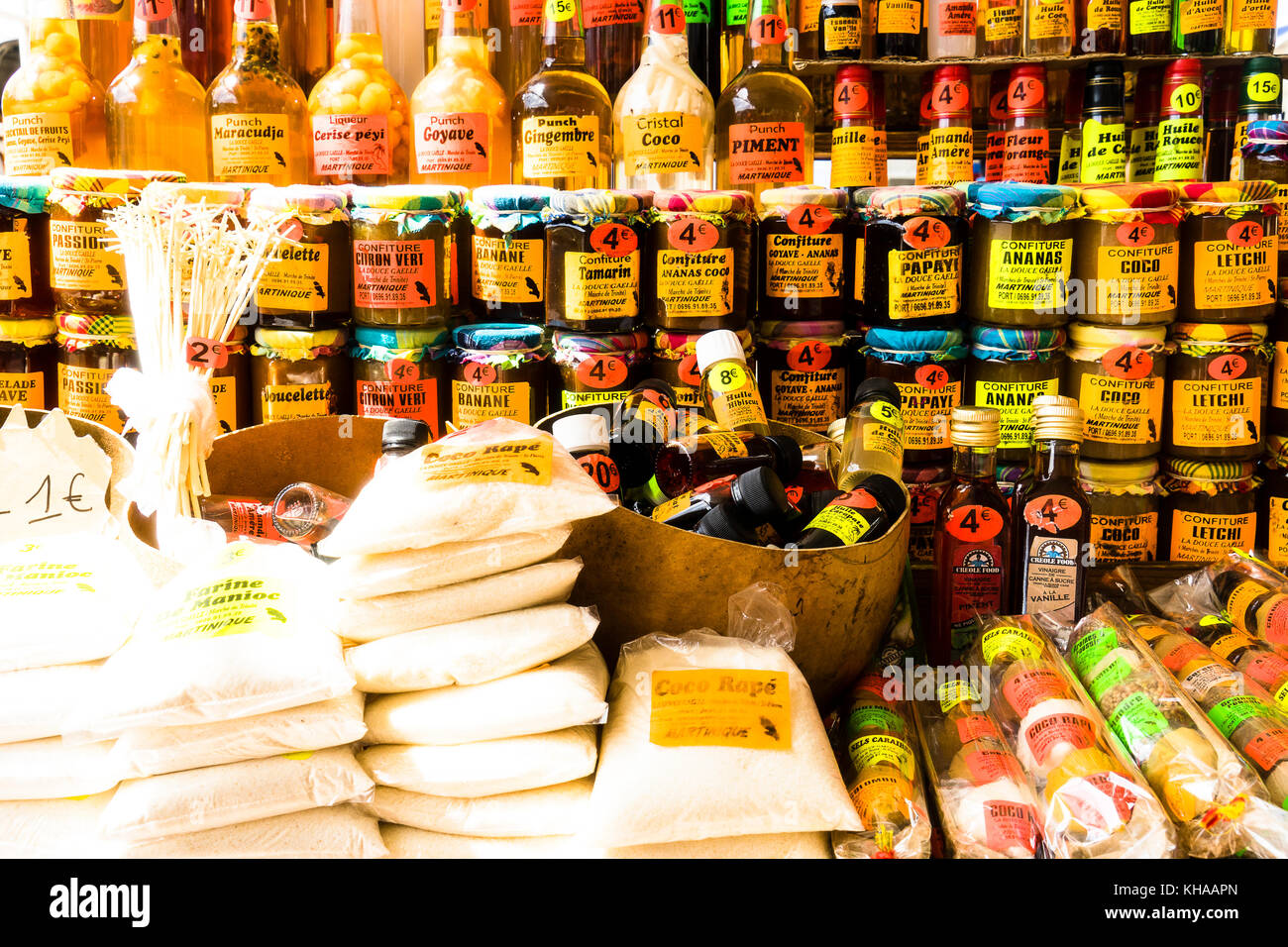 Local products : jam, rhum...aint-Pierre, Martinique, France Stock ...
