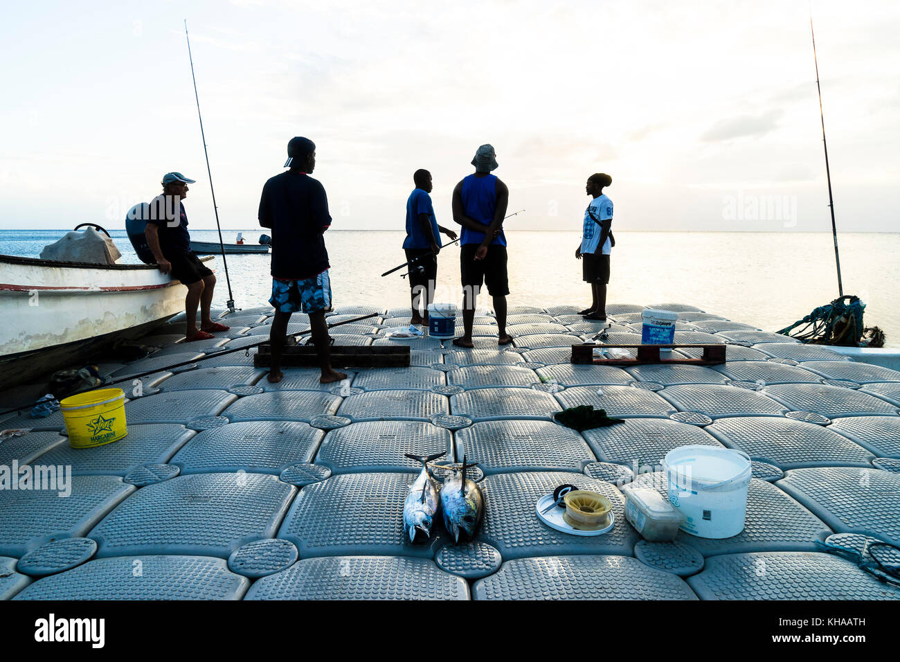 Fisher men, Saint-Pierre, Martinique Stock Photo - Alamy