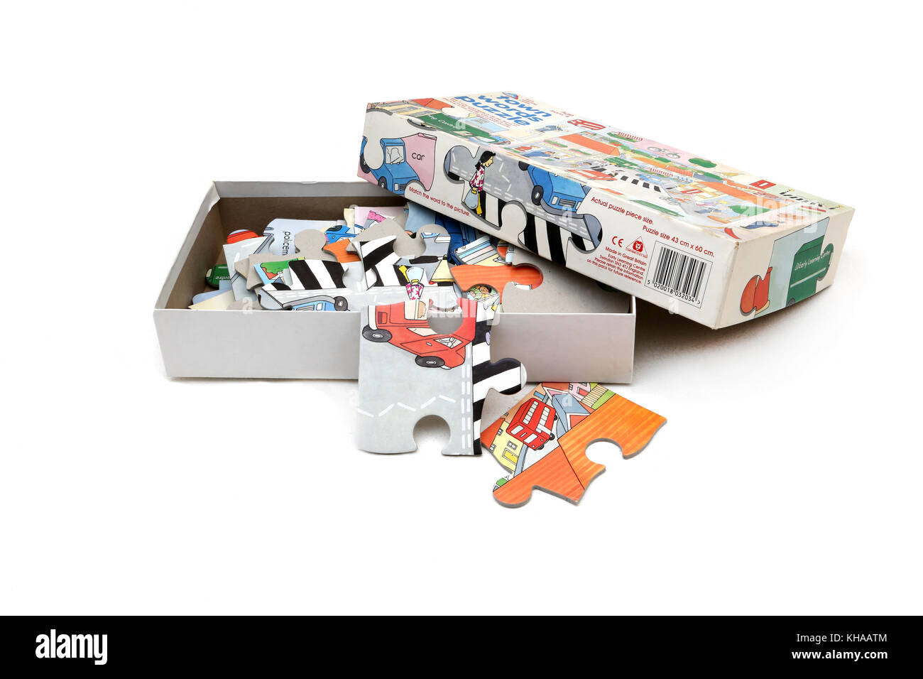 Early Learning Town Words Puzzle Jigsaw Puzzle Stock Photo - Alamy