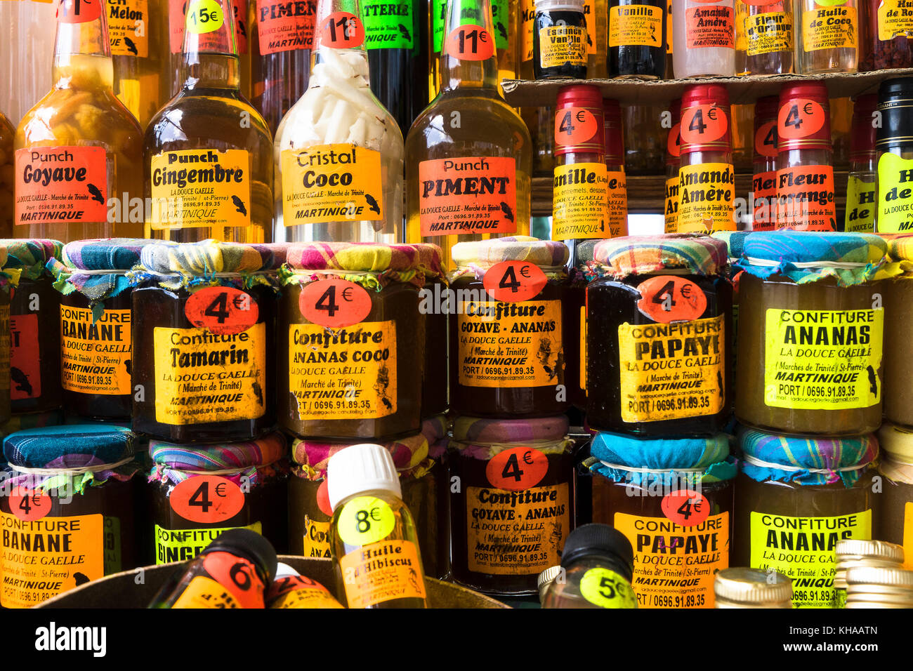 Local products : jam, rhum...aint-Pierre, Martinique, France Stock ...