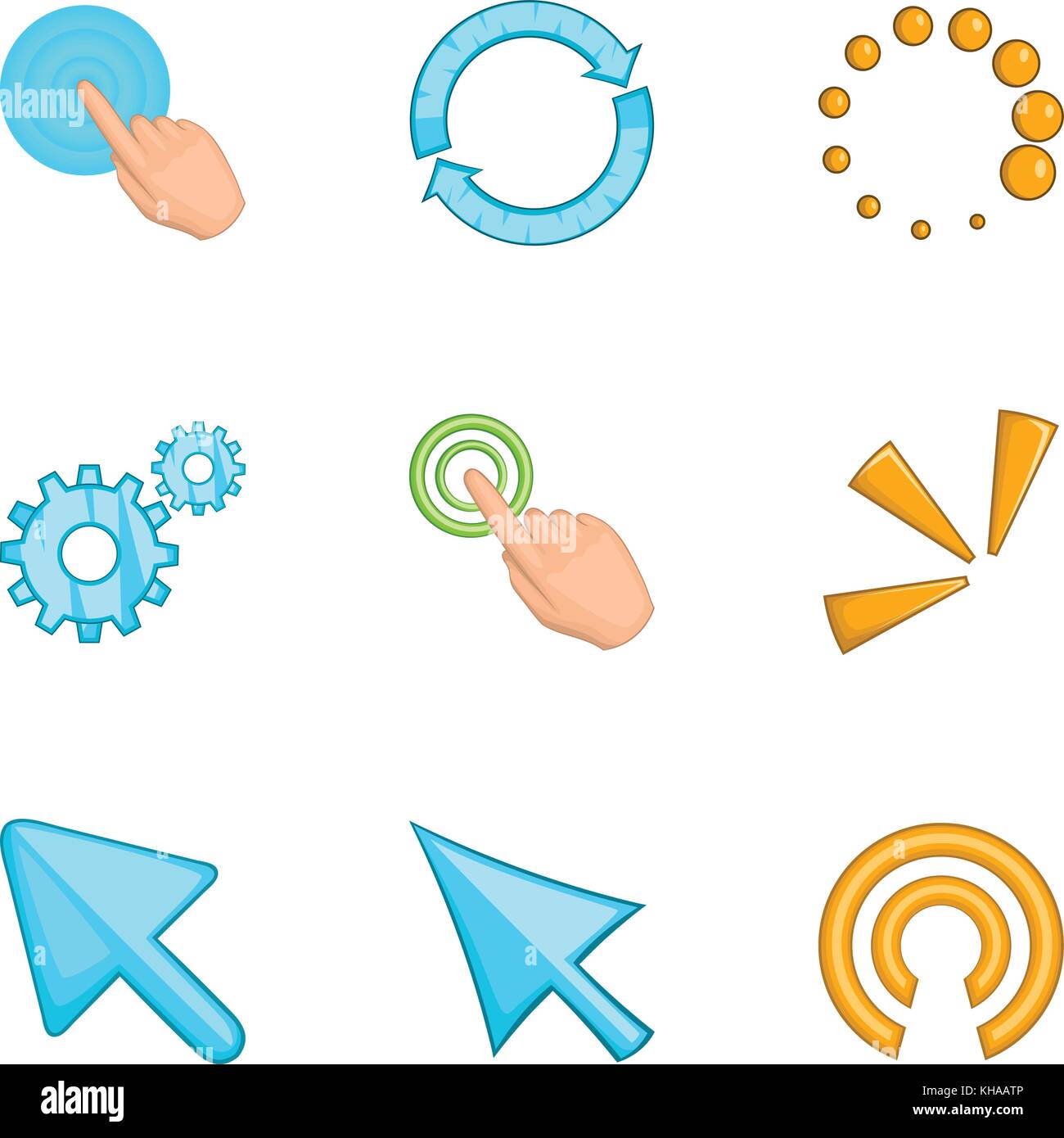 Cursor icons set, cartoon style Stock Vector Image & Art - Alamy