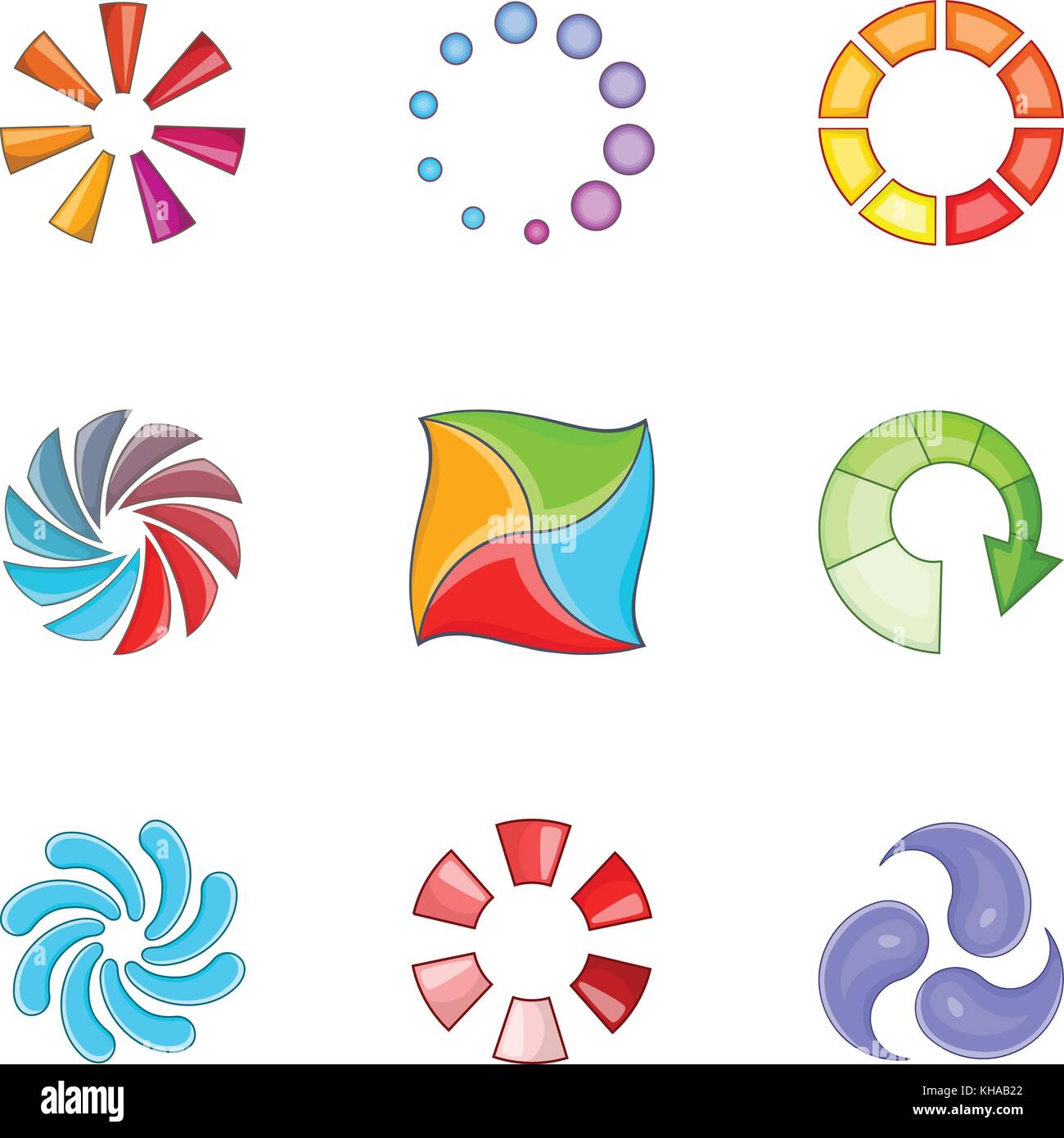 Preloader icons set, cartoon style Stock Vector Image & Art - Alamy