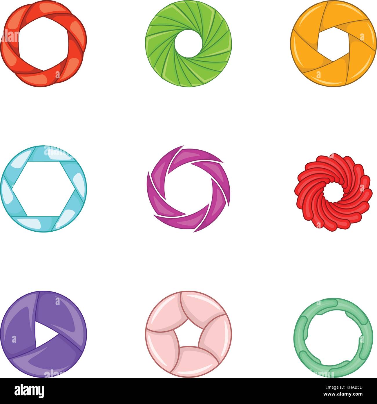 Camera shutter icons set, cartoon style Stock Vector Image & Art - Alamy