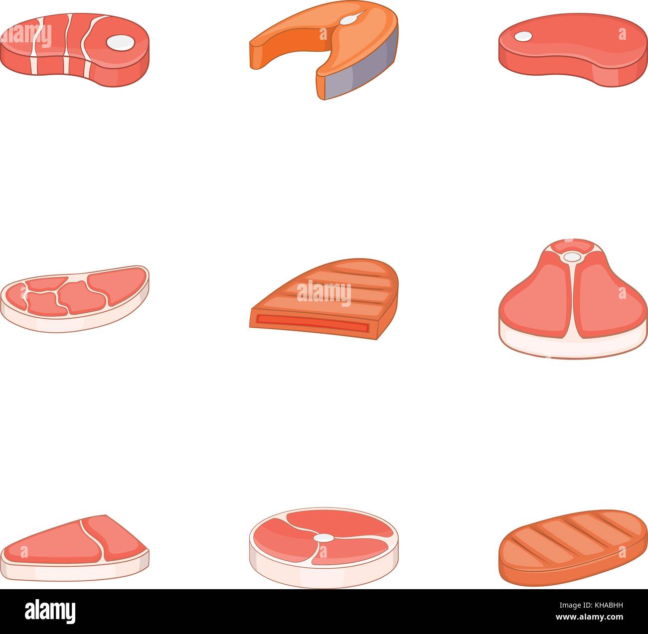 Meat steak icons set, cartoon style Stock Vector Image & Art - Alamy Meat steak icons set, cartoon style Stock Vector Image & Art - Alamy