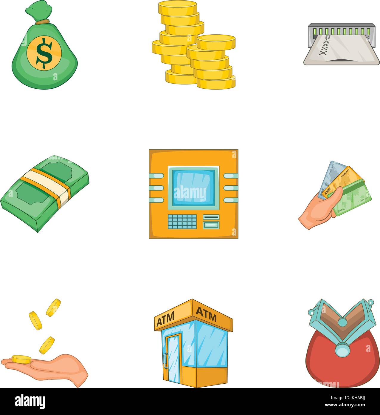 Banking icons set, cartoon style Stock Vector Image & Art - Alamy