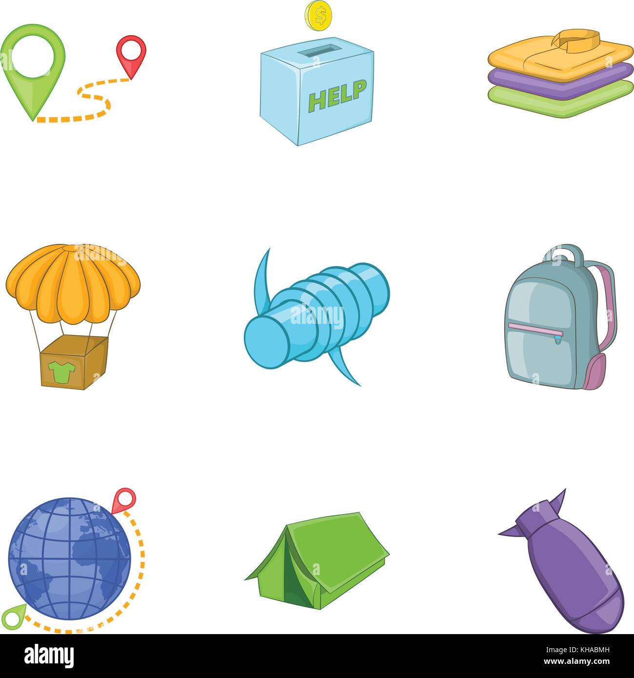 Martial law icons set, cartoon style Stock Vector Image & Art - Alamy