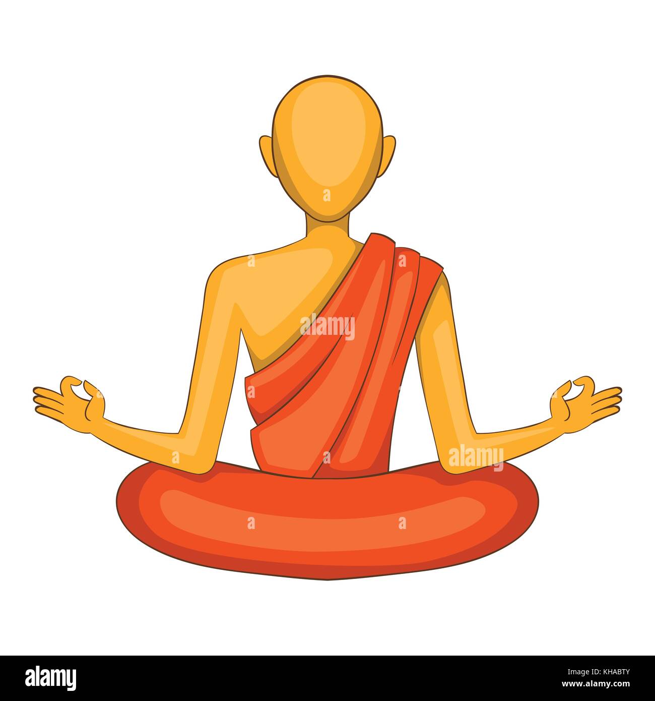 Pray monk icon cartoon hi-res stock photography and images - Alamy