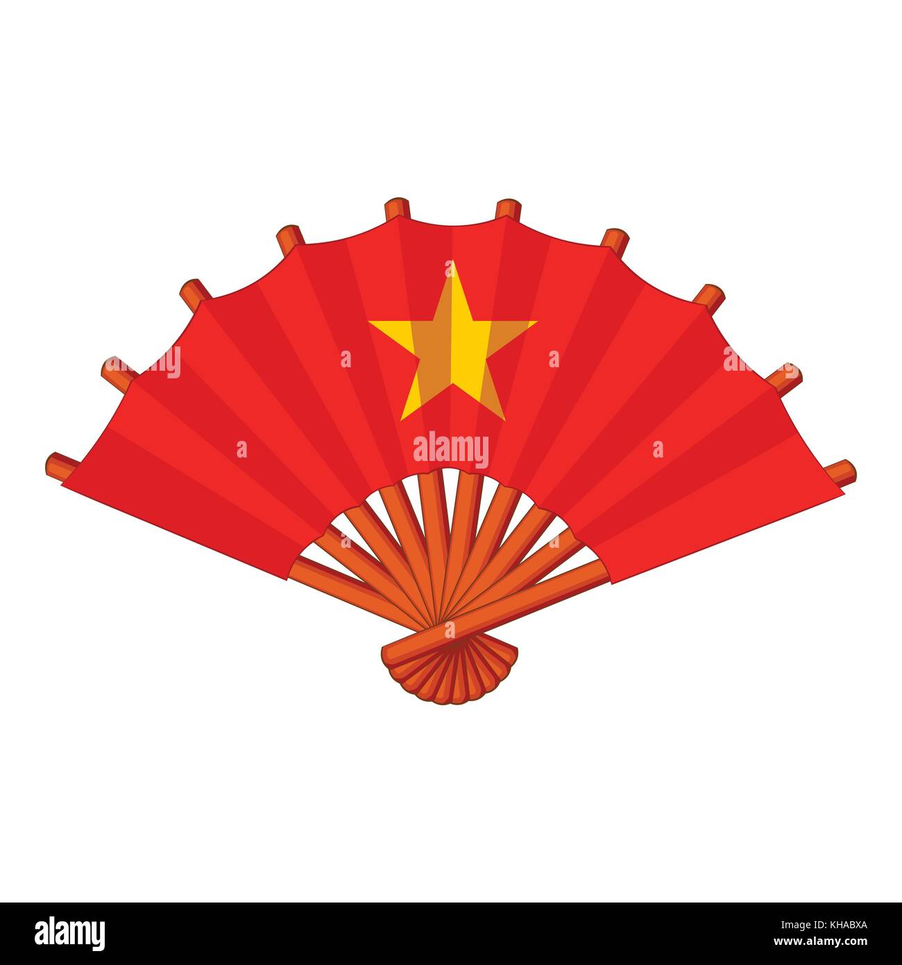 Fan with gold star icon, cartoon style Stock Vector Image & Art - Alamy