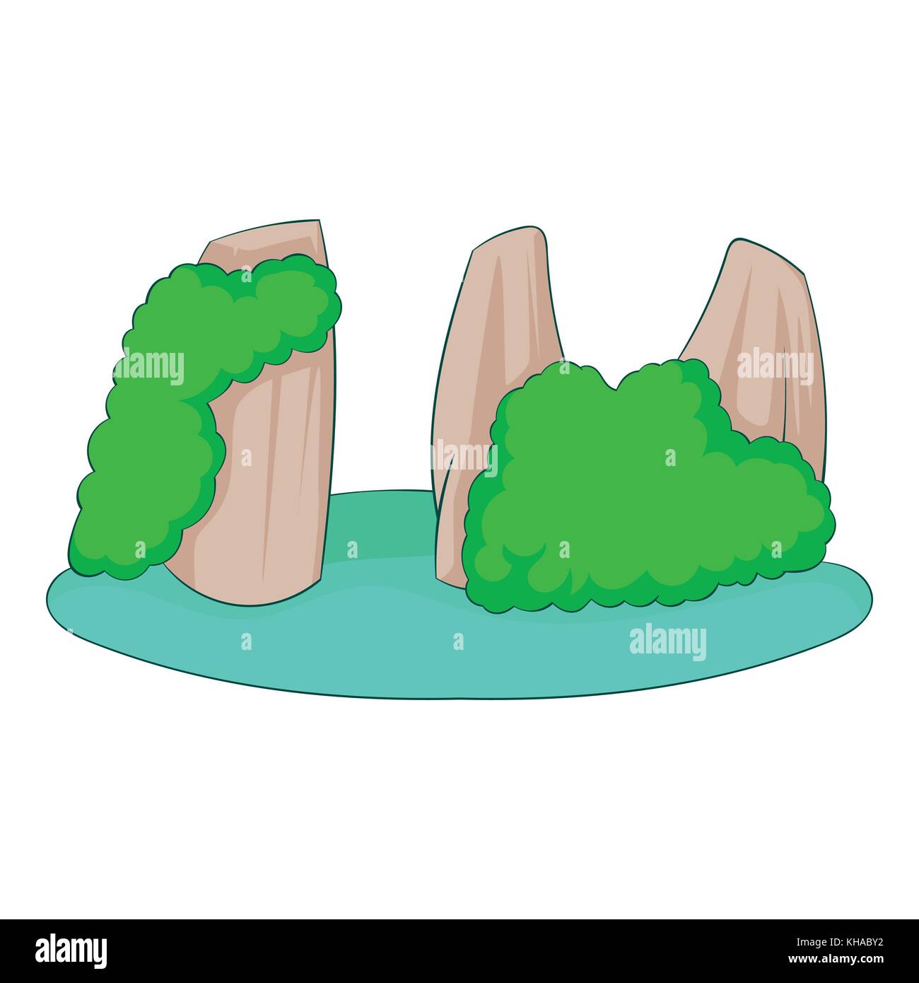 Rocks in the sea icon, cartoon style Stock Vector Image & Art - Alamy