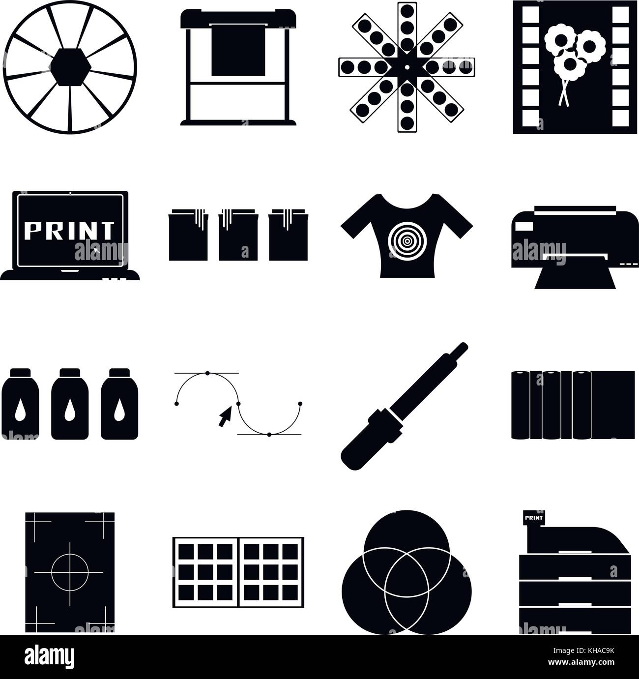 Print items icons set, simple style Stock Vector Image & Art - Alamy