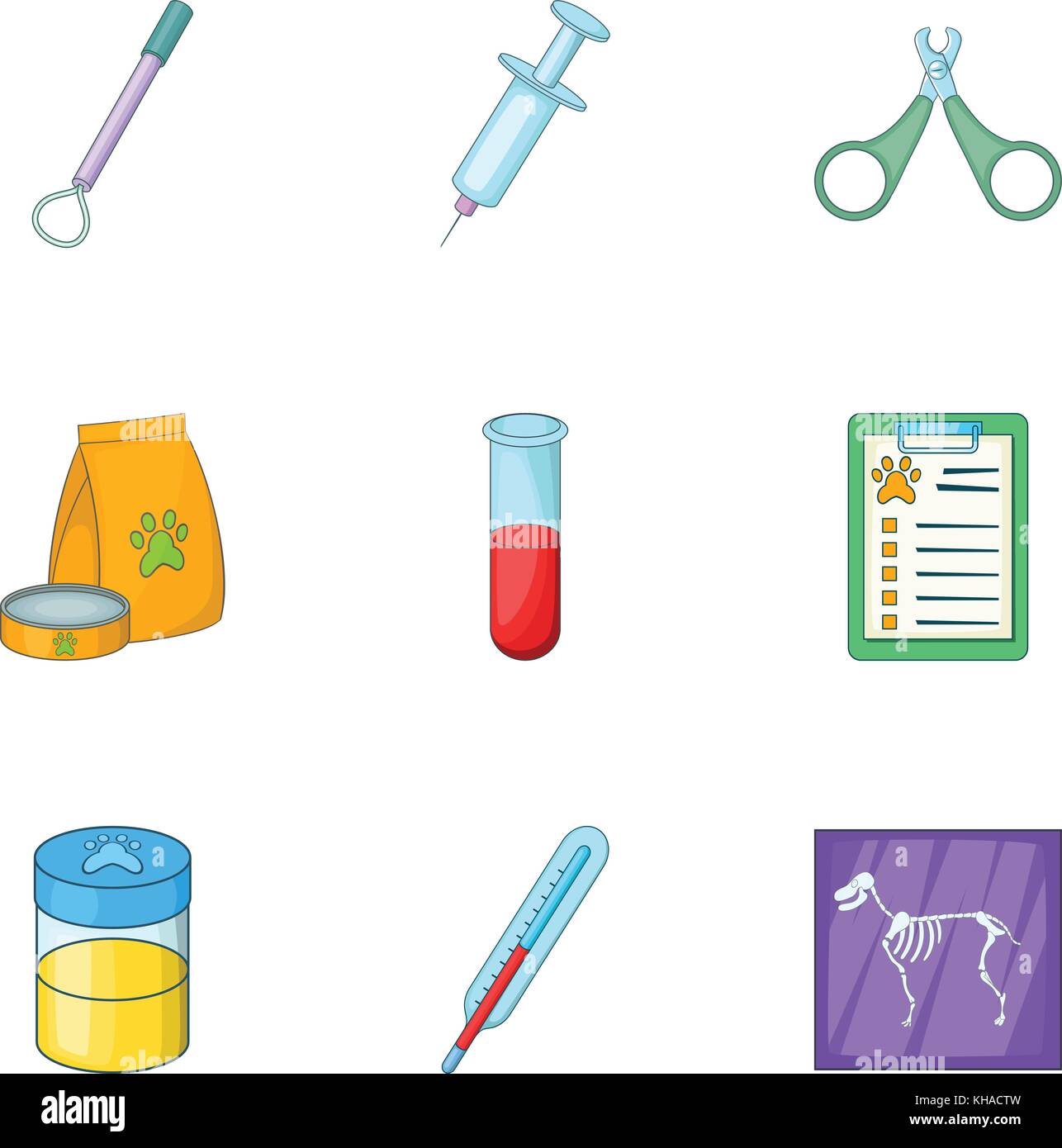 Vet pet icons set, cartoon style Stock Vector Image & Art - Alamy