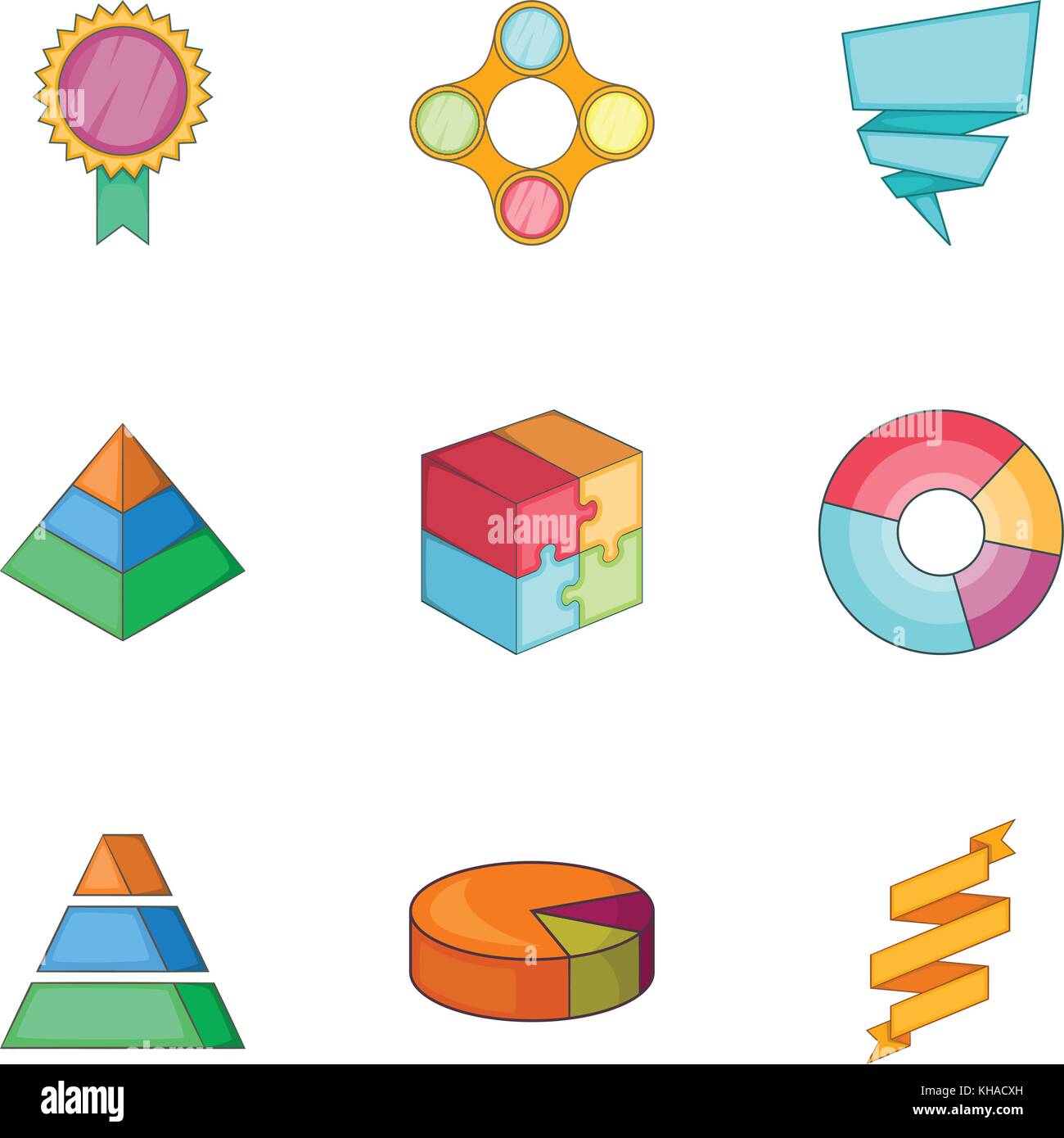 Business infographic icons set, cartoon style Stock Vector Image & Art ...