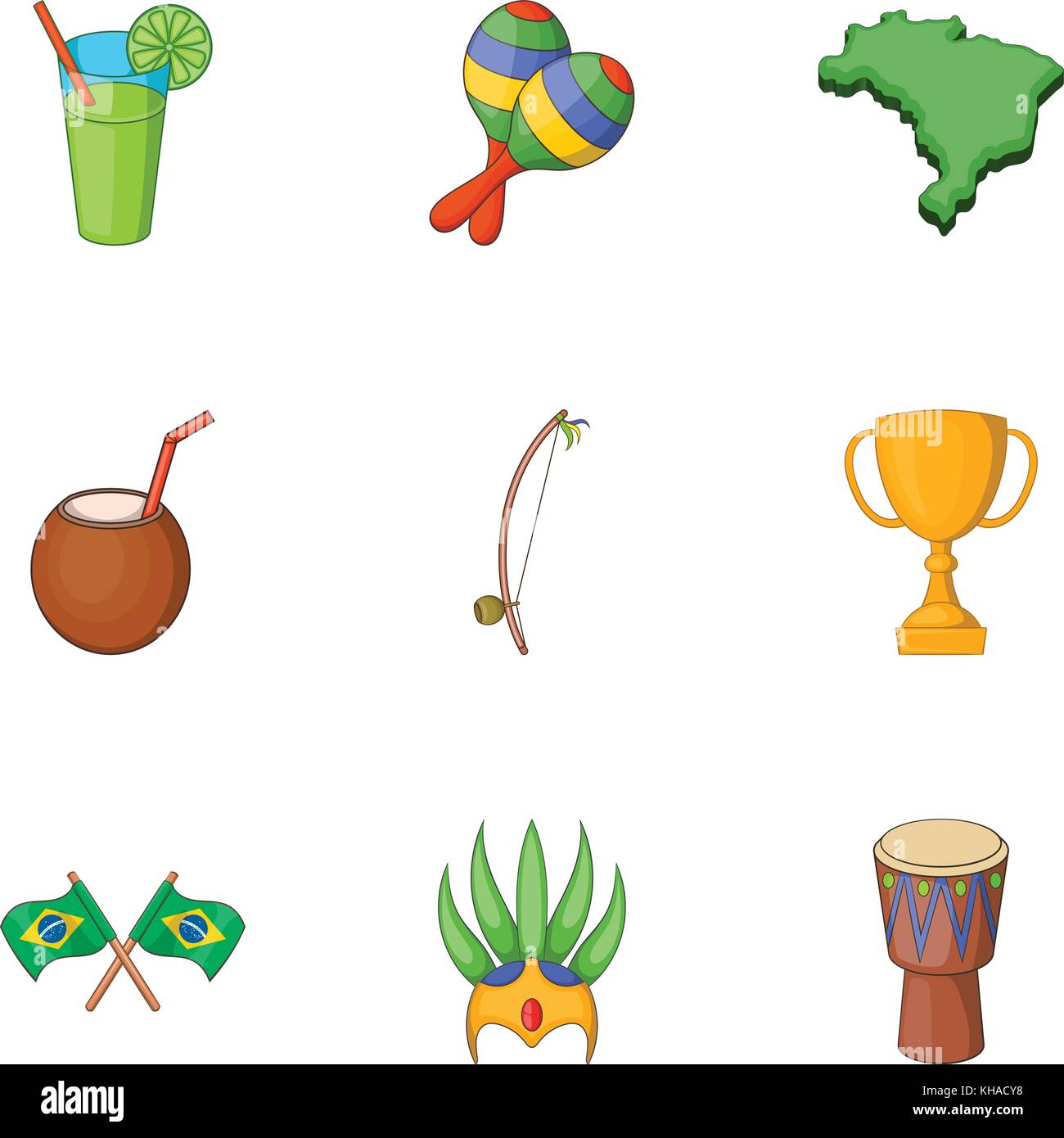 Symbols of Brazil icons set, cartoon style Stock Vector Image & Art - Alamy Symbols of Brazil icons set, cartoon style Stock Vector Image & Art - Alamy