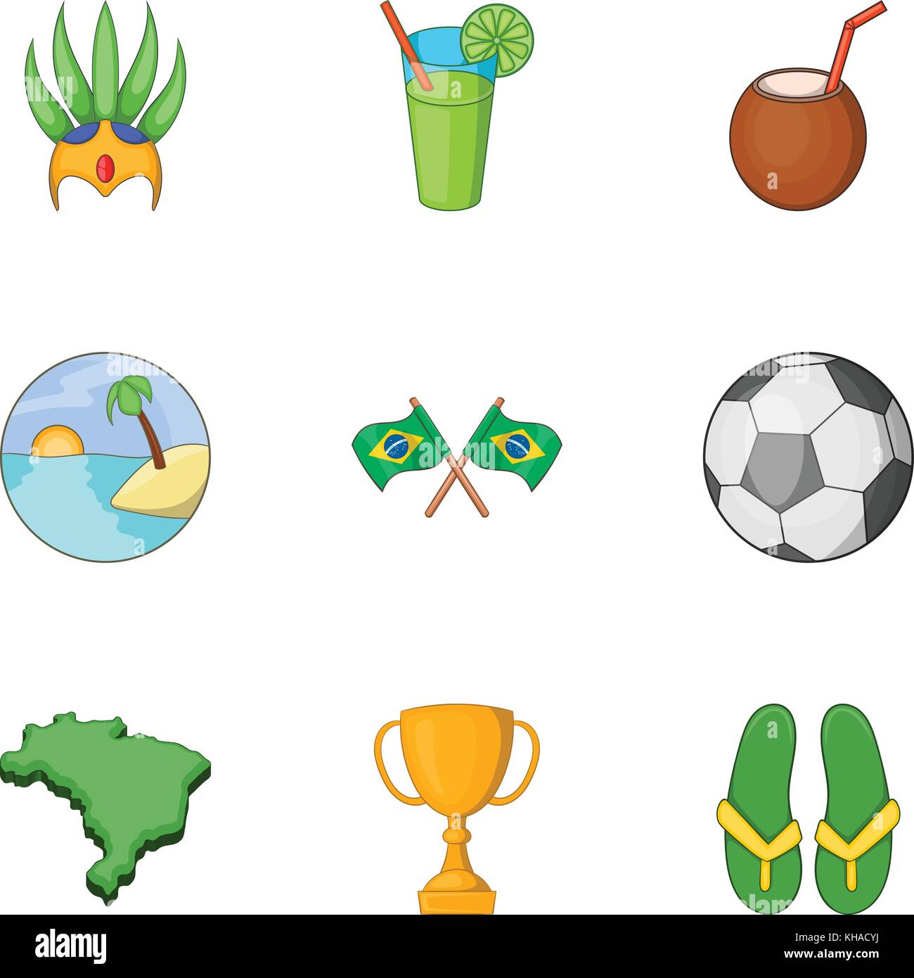 Brazilian traditional symbol icons set Stock Vector Image & Art - Alamy