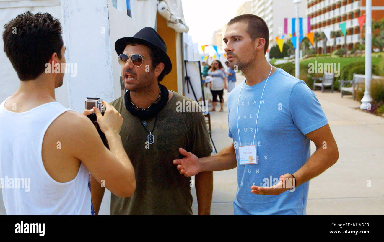 ART SHOW BINGO, l-r: Jesse Pepe, Jason Kypros, James Maslow, 2017 ...
