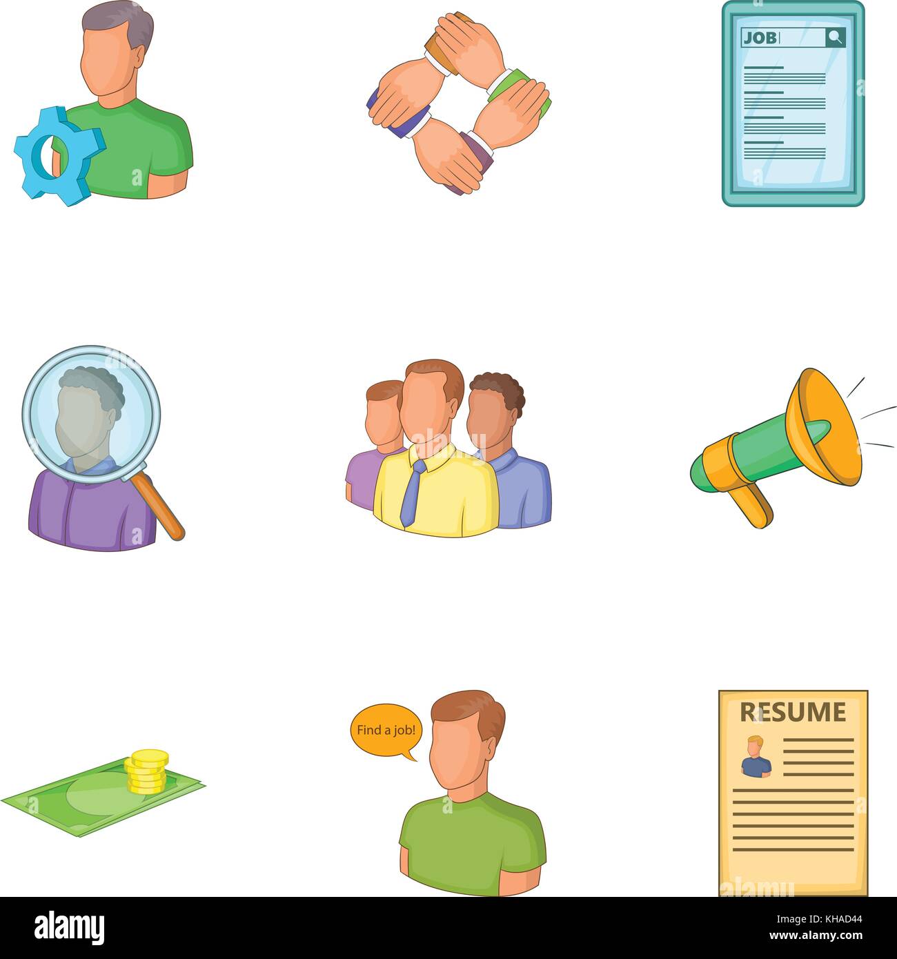 Career icons set, cartoon style Stock Vector Image & Art - Alamy