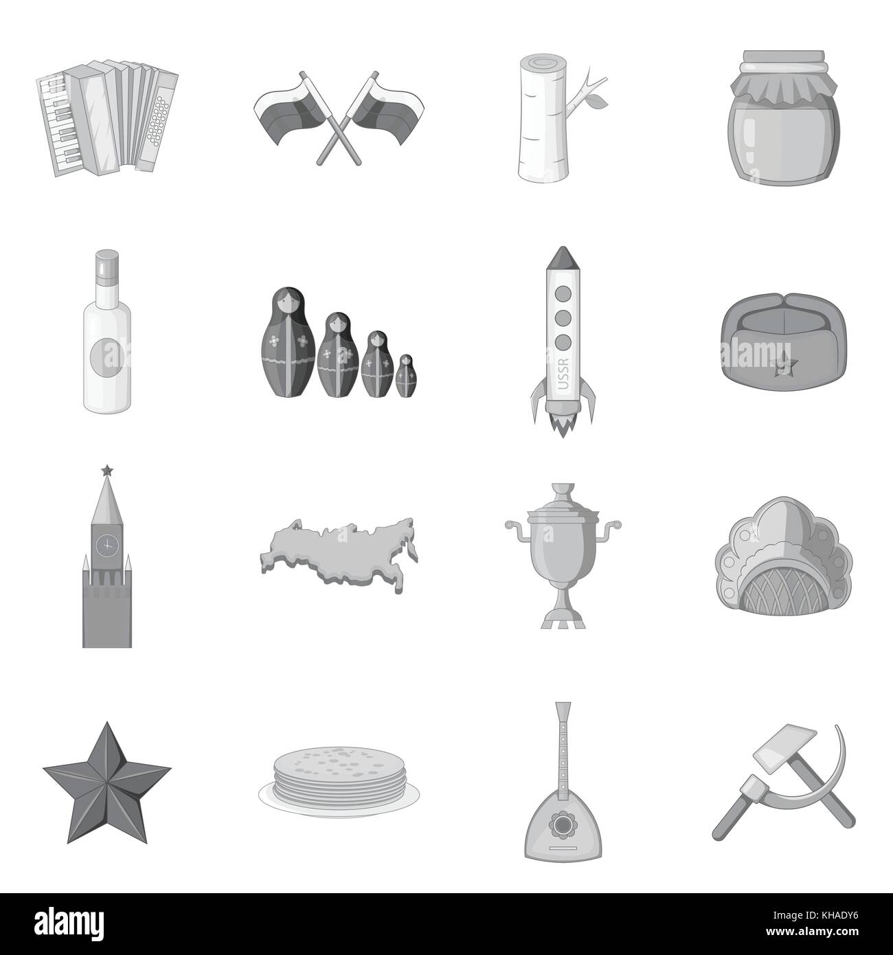 Monochrome pancakes Stock Vector Images - Alamy