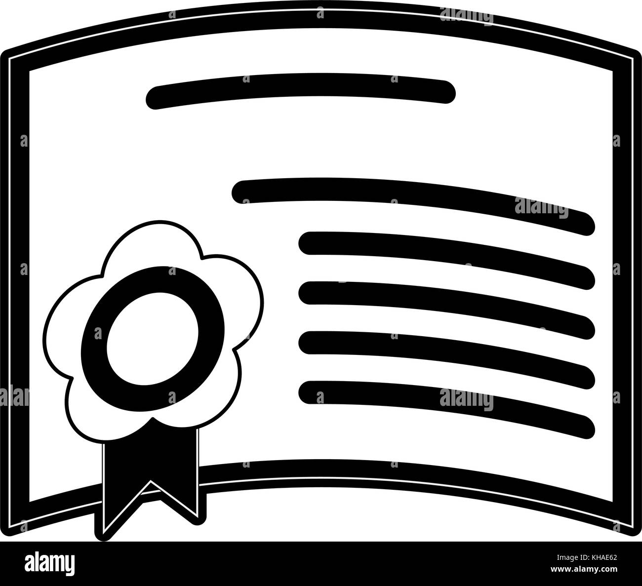 Graduation diploma paper isolated Black and White Stock Photos & Images ...